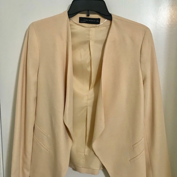 Zara | Jackets & Coats | Zara Women Blazer New Light Cream Color | Poshmark
